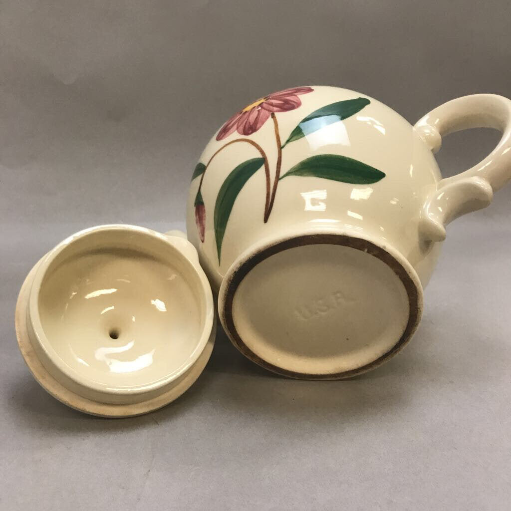 Vintage Puritan Pottery with Red Flowers Teapot (5") – Main Street ...
