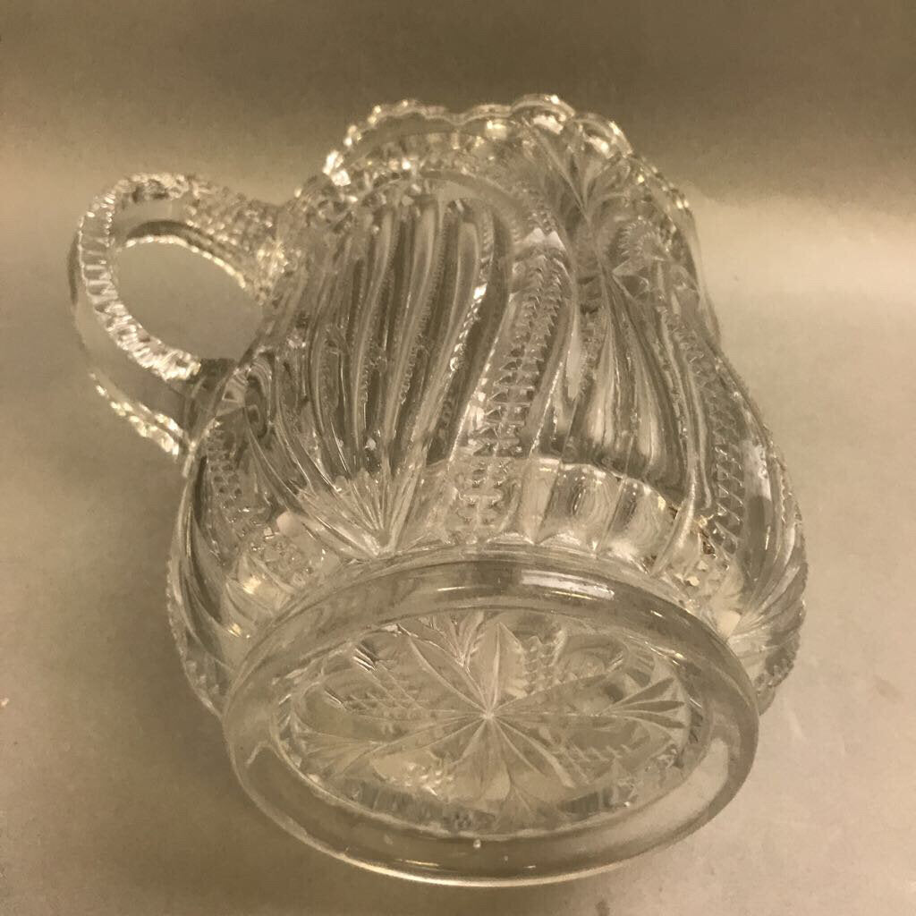 Antique EAPG Glass Pitcher Admiral Bryce Higbee Ribbed (7") – Main ...