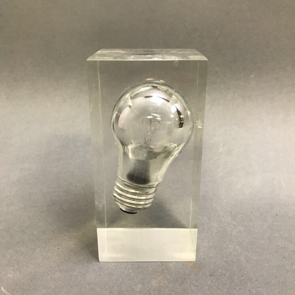 Light Bulb in Acrylic Paperweight 4.75x2.25x2.25) – Main Street Estate ...