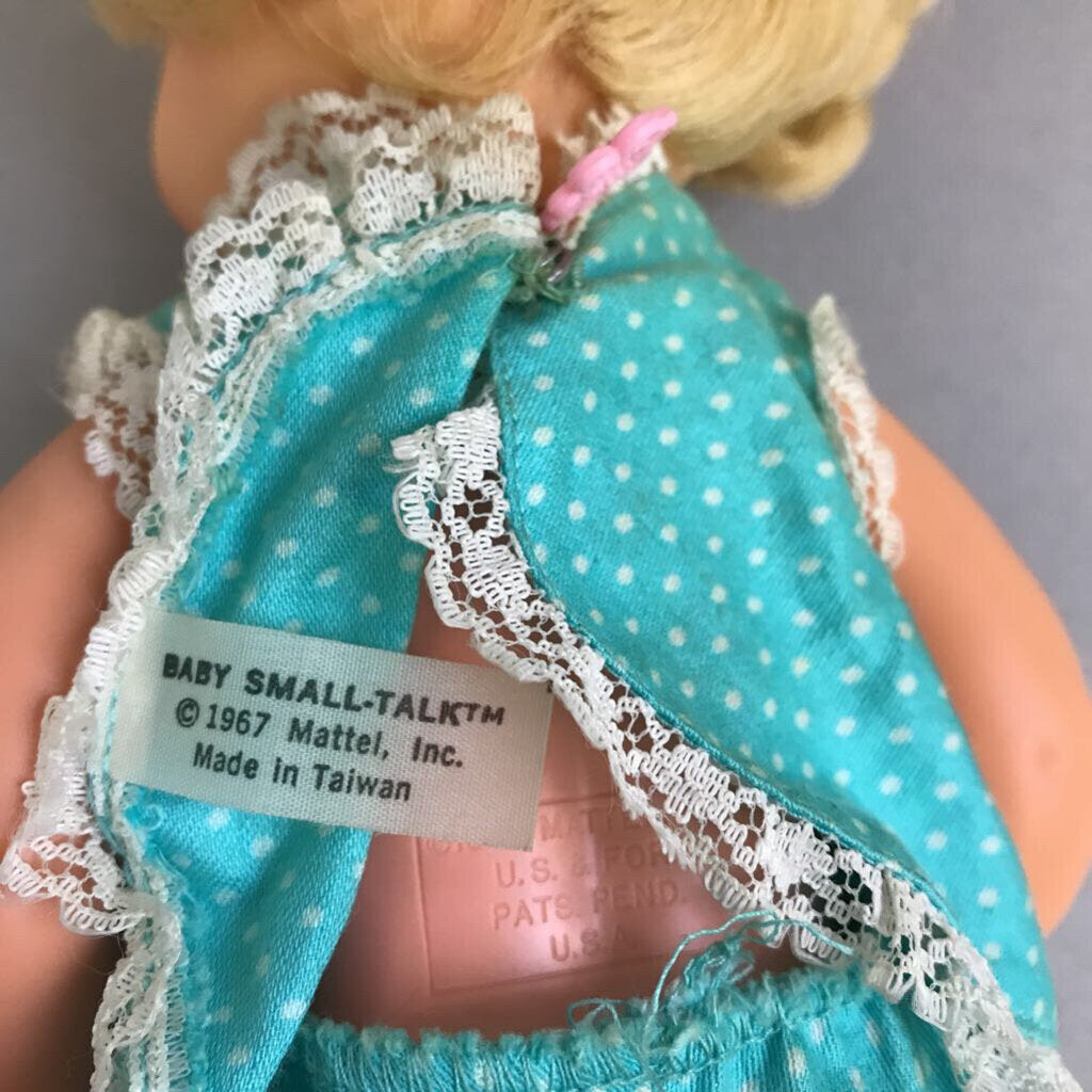 Vintage 1967 Mattel Baby Small-Talk Doll (As-Is, Mute; 9.5") – Main ...