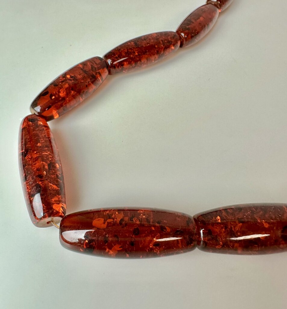 Baltic Amber 37x13mm Elongated Oval Bead Strand (16") – Main Street ...