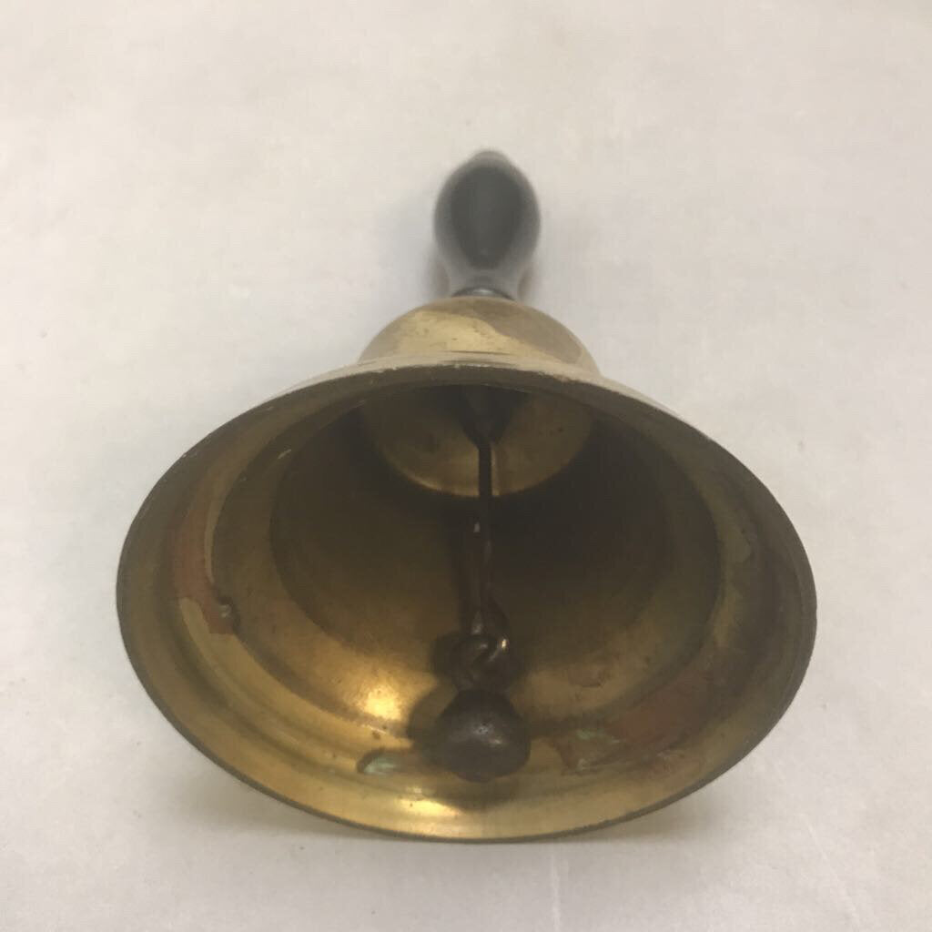 Vintage School Bell with Wood Handle (7") – Main Street Estate Sales